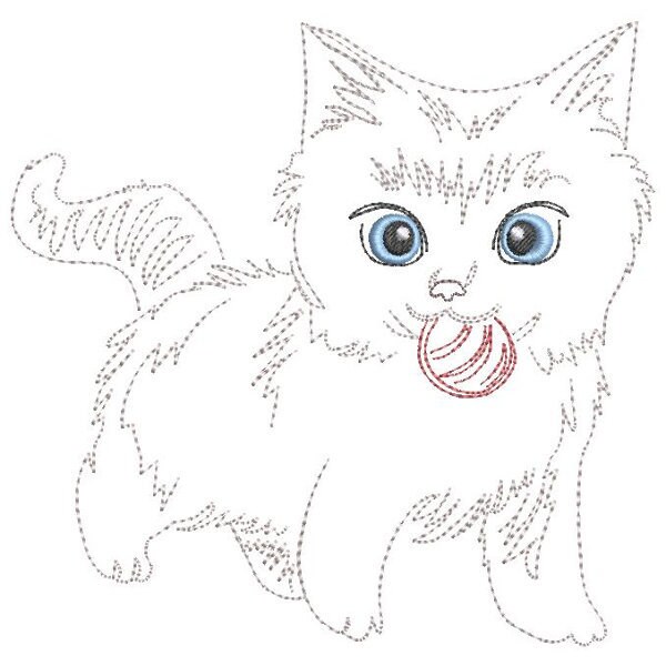 CUTE KITTENS 4inch 10 Machine Embroidery Designs Instant | Etsy