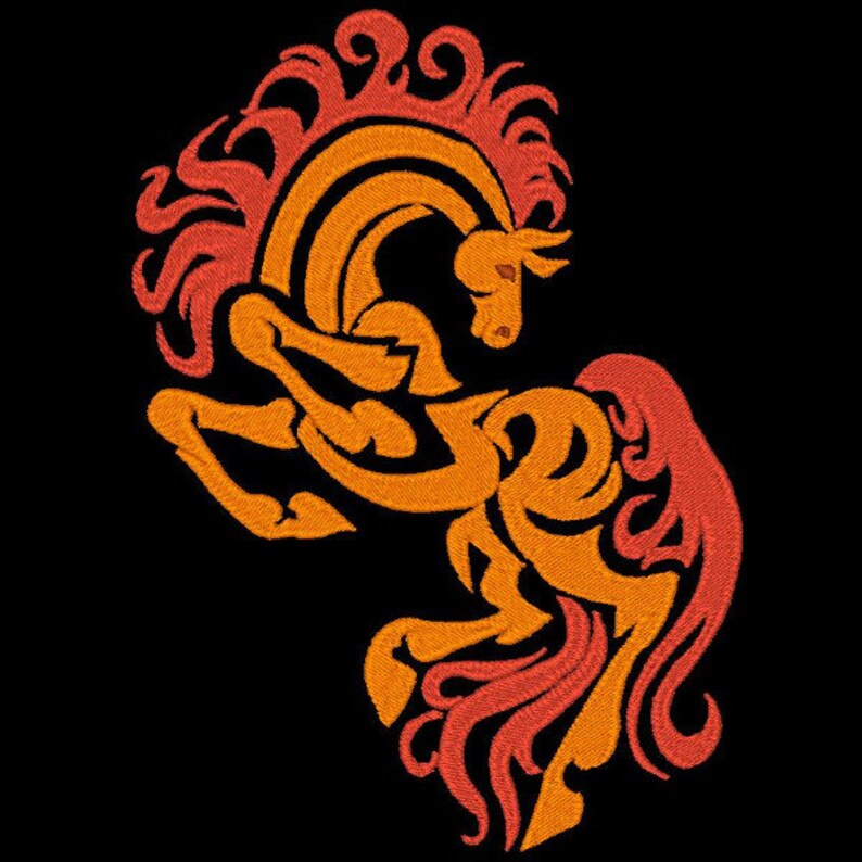 COLORFUL TRIBAL HORSES 6inch 10 Machine Embroidery Designs - Etsy