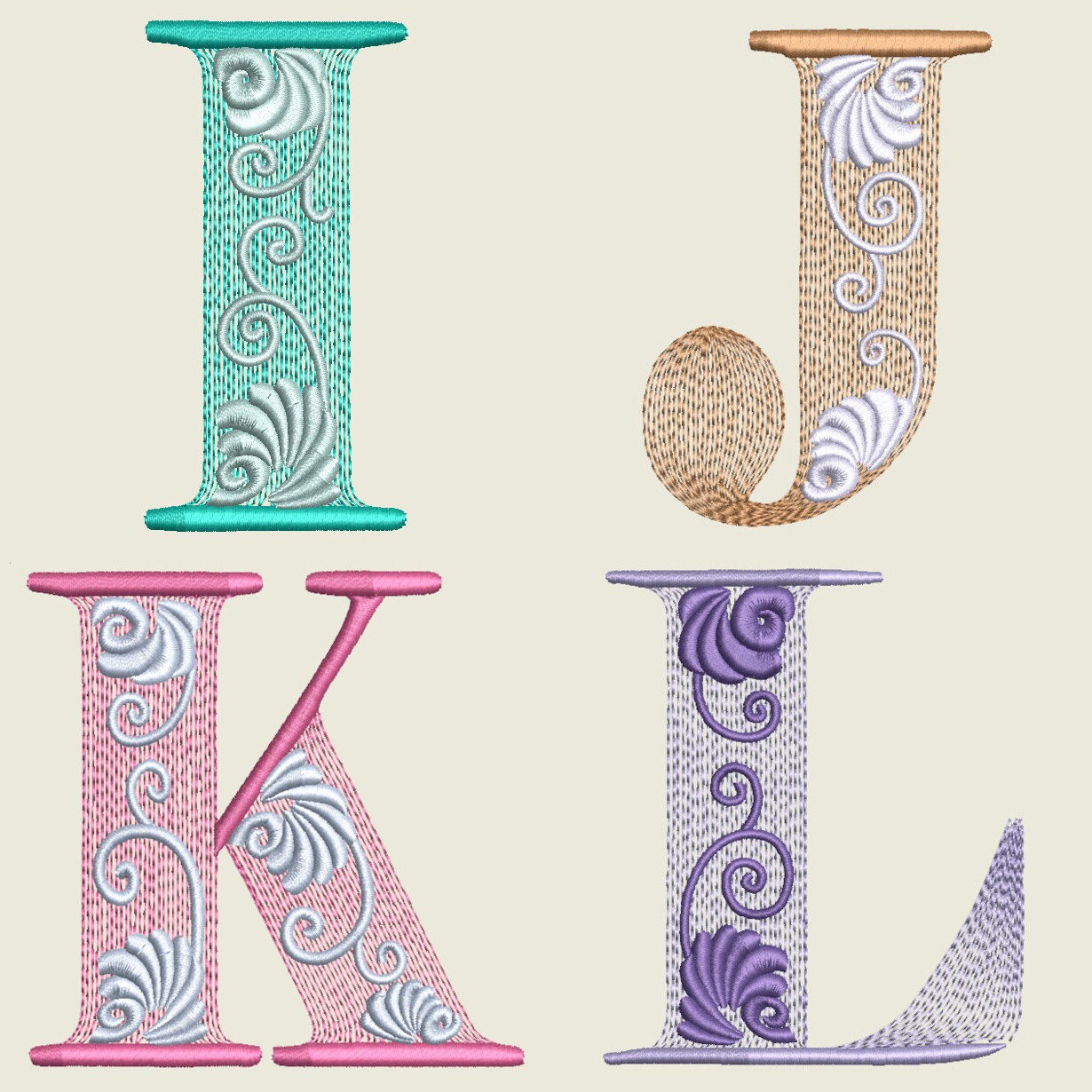FEATHER ALPHABET and NUMBERS (3.88in)- 36 Machine Embroidery Designs ...