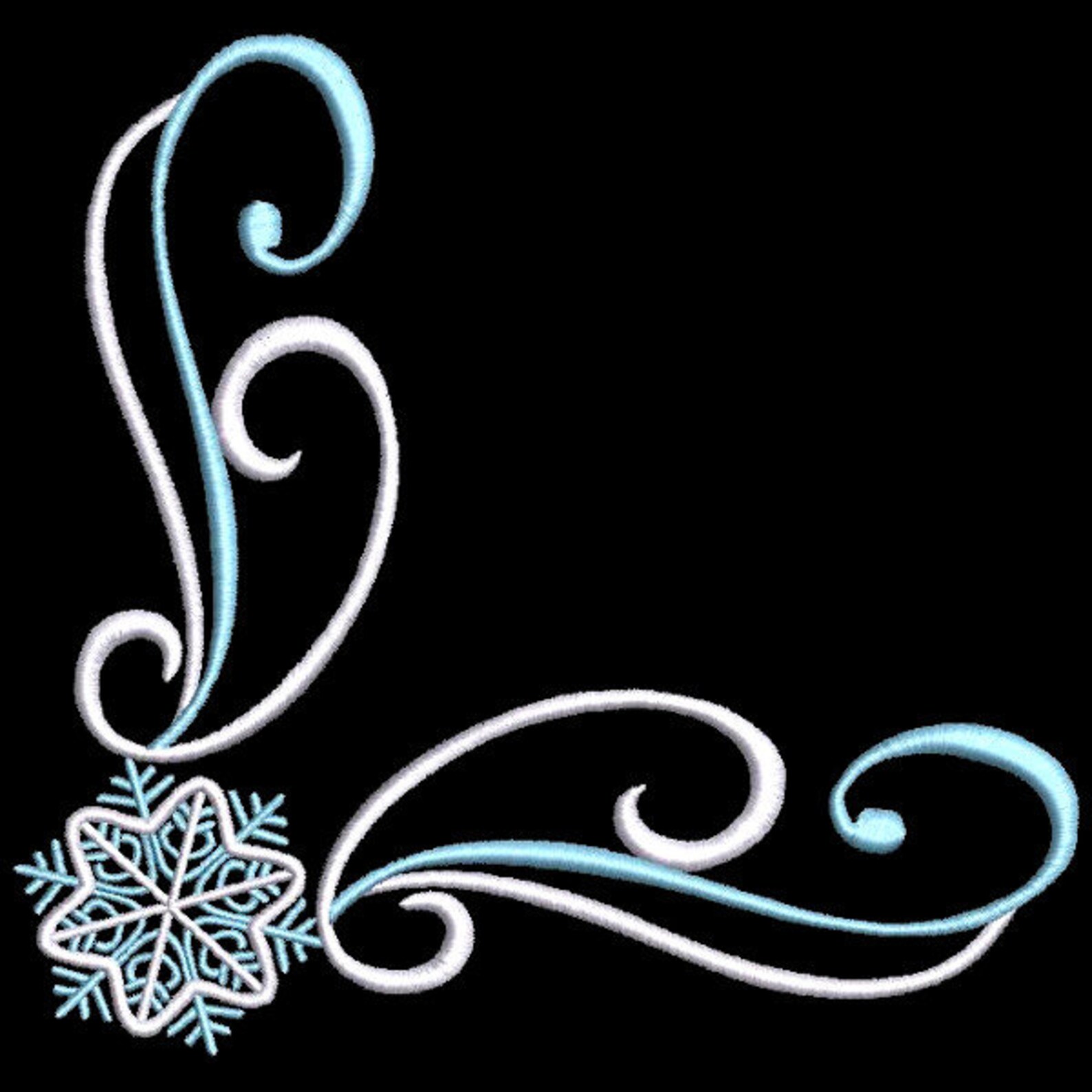 SNOWFLAKE CORNERS (4inch) - 10 Machine Embroidery Designs Instant ...
