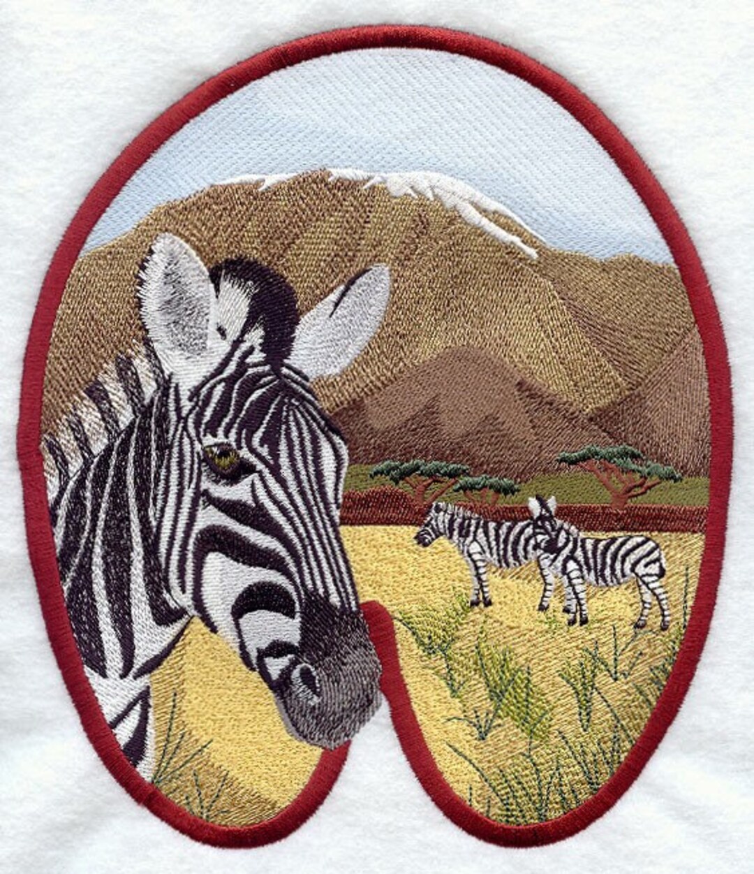 ZEBRA HOOF PRINTZ ---1 Machine Embroidered Quilt Block (azeb) - Etsy