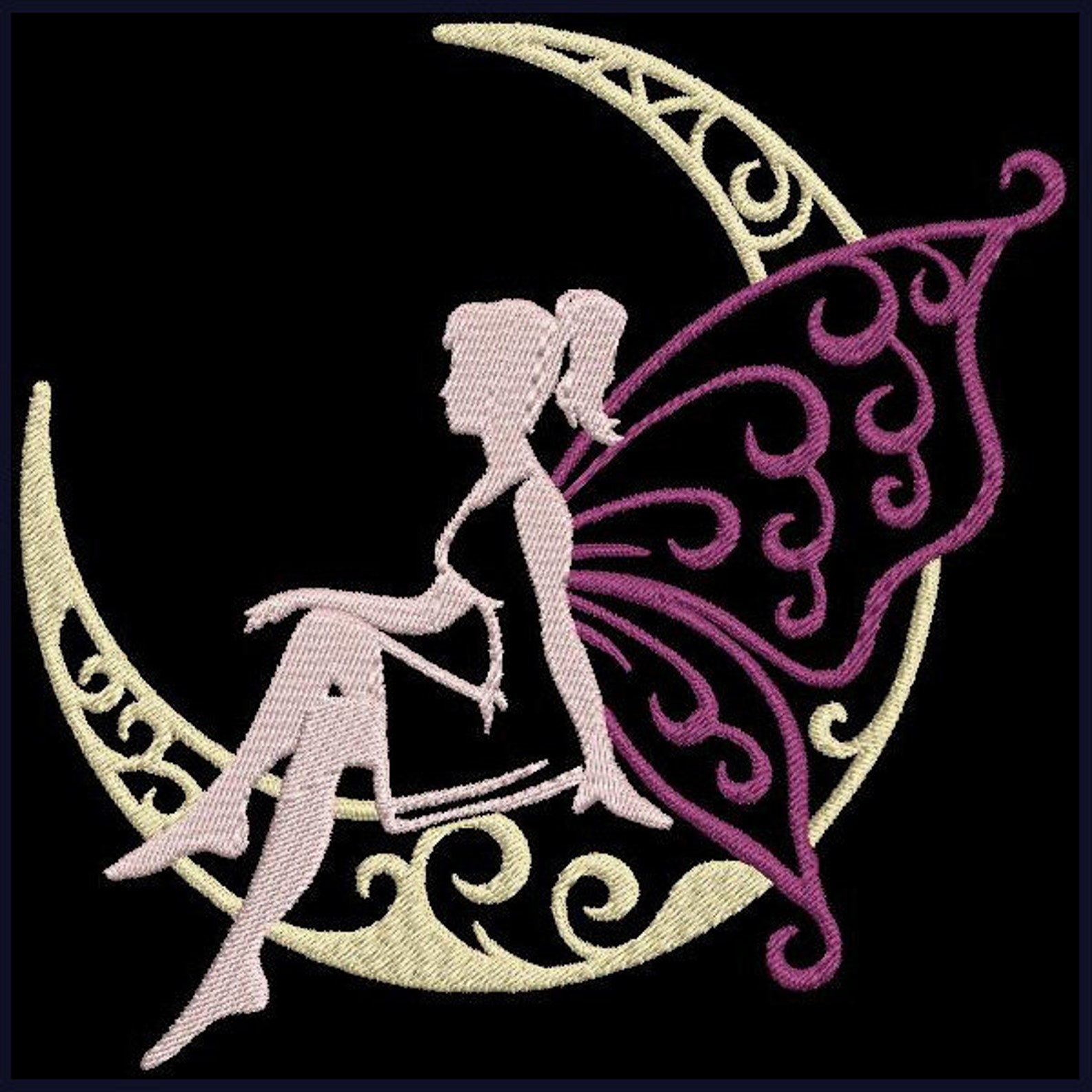 MOON Fairies4inch 10 Machine Embroidery Designs Instant - Etsy