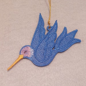FSL PRETTY HUMMER Ornaments (3.50inch) (free Standing Lace)- 10 Machine ...