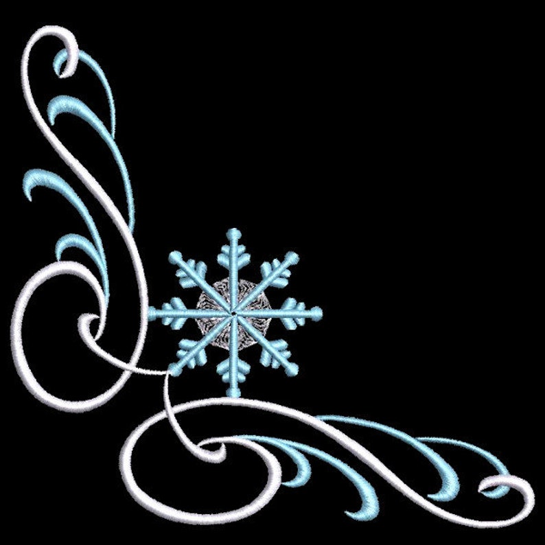 SNOWFLAKE CORNERS (4inch) - 10 Machine Embroidery Designs Instant ...
