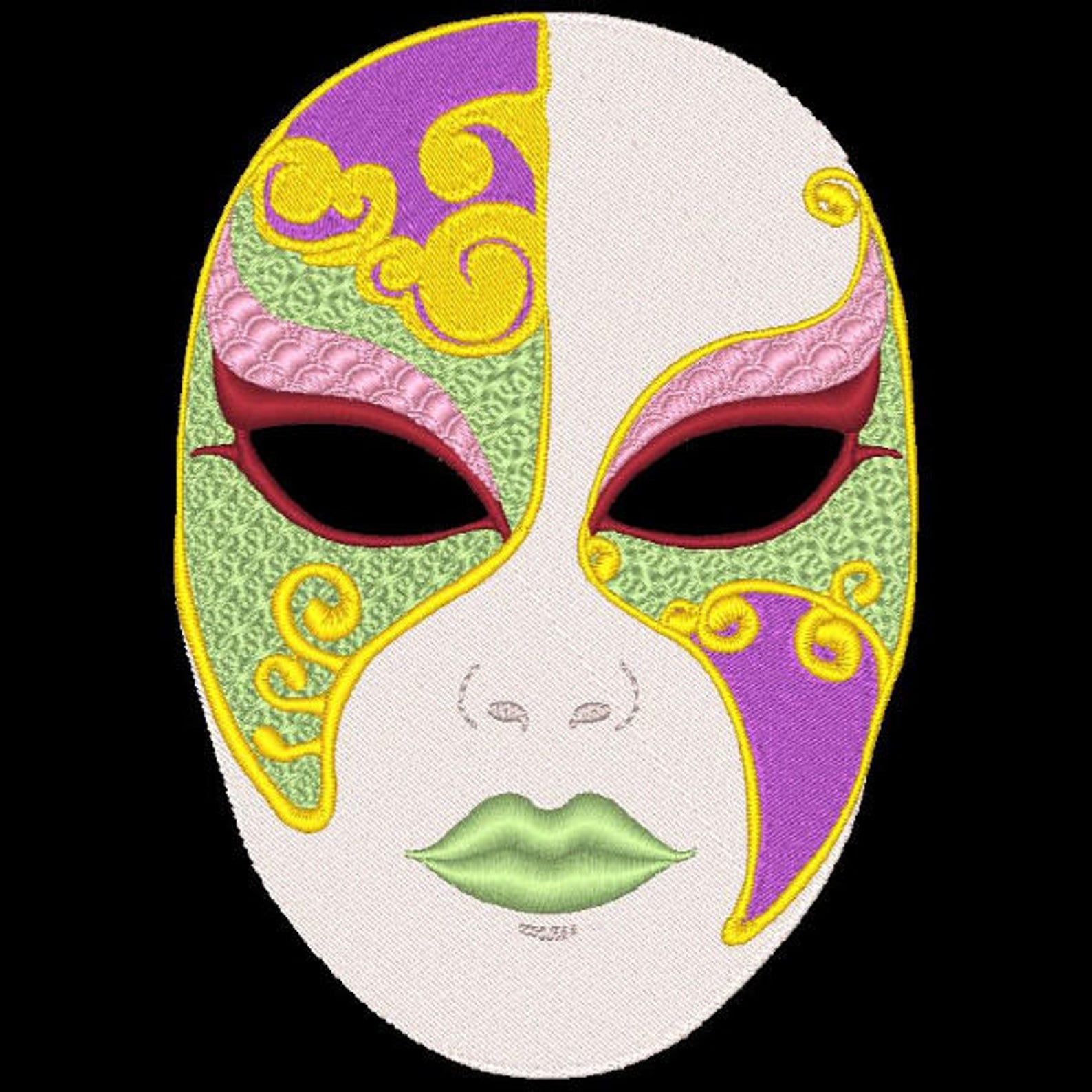 FANTASY CARNIVAL MASKS 4 pulgadas 12 Diseños de bordado de - Etsy España