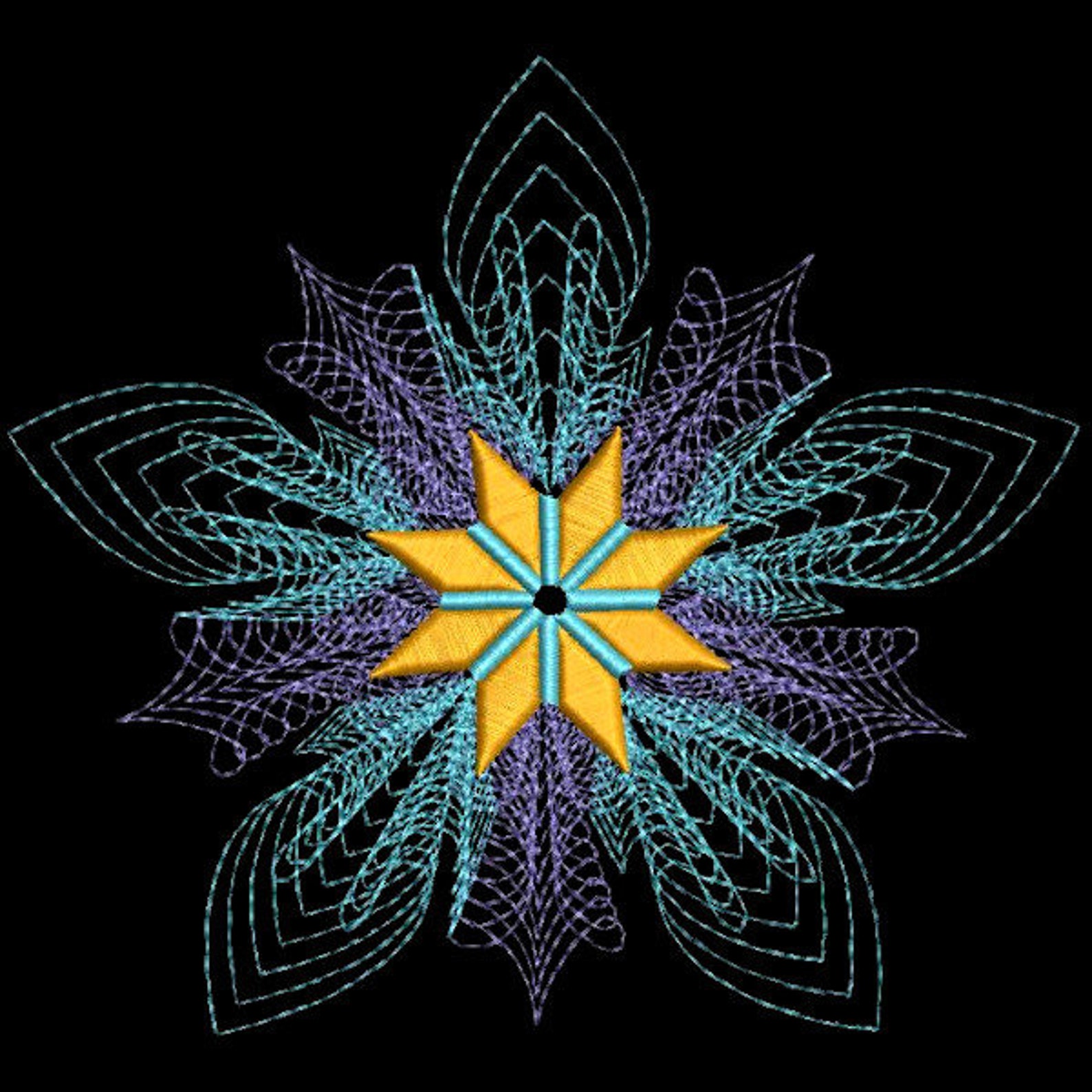 RIPPLE STARS 6inch 12 Machine Embroidery Designs Instant - Etsy