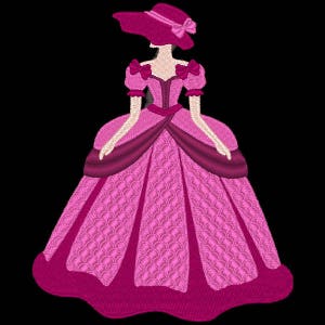 BEAUTIFUL FANCY LADIES (4inch) - 12 Machine Embroidery Designs Instant ...
