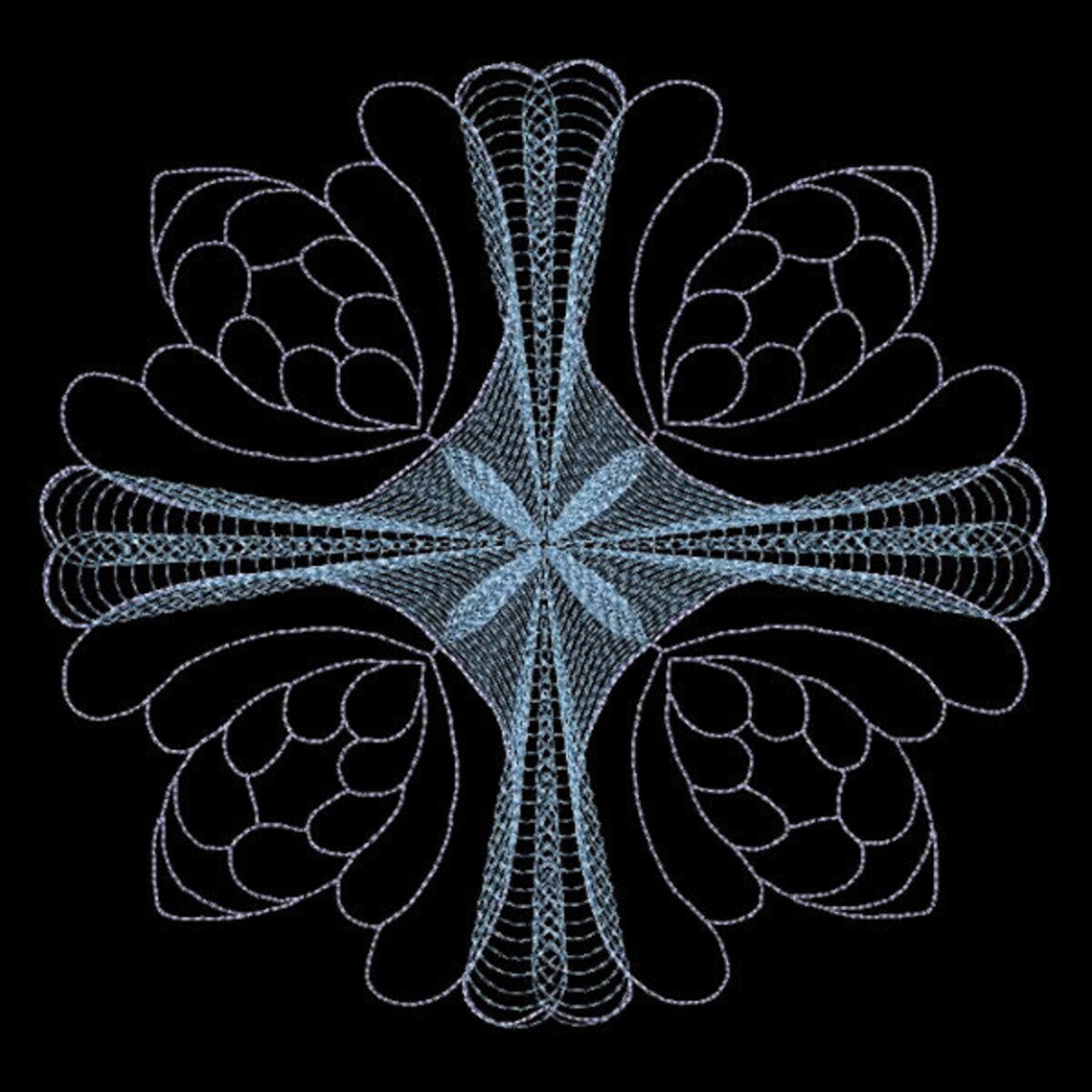 RIPPLE FEATHER QUILT Block 6inch 10 Machine Embroidery - Etsy