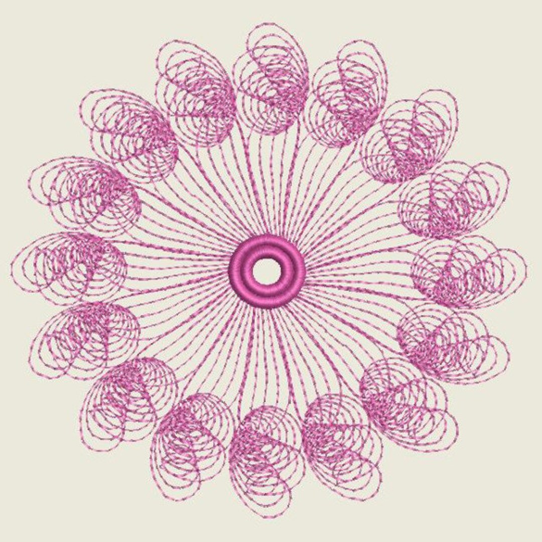 RIPPLE DESIGN #2- 1 Machine Embroidery Design Instant Download 4x4 Hoop ...