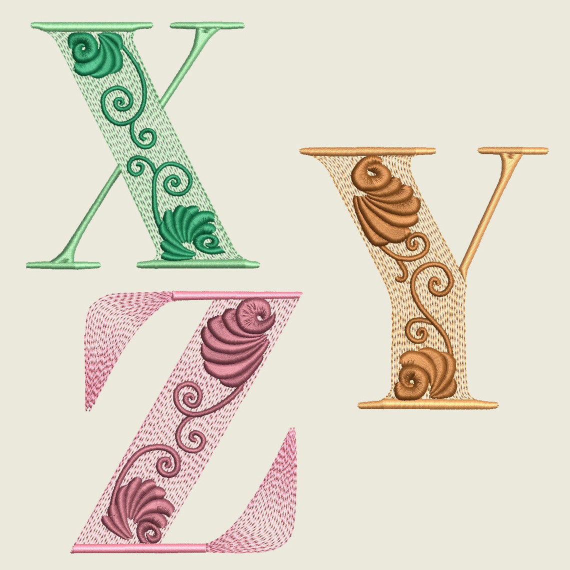FEATHER ALPHABET and NUMBERS (3.88in)- 36 Machine Embroidery Designs ...