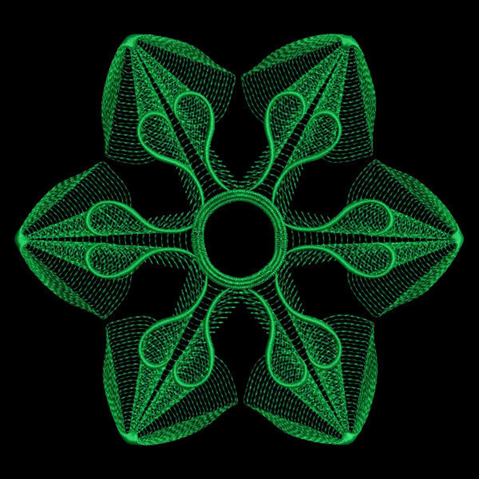 ELEGANT RIPPLE DESIGNS (6inch) - 10 Machine Embroidery Designs Instant ...