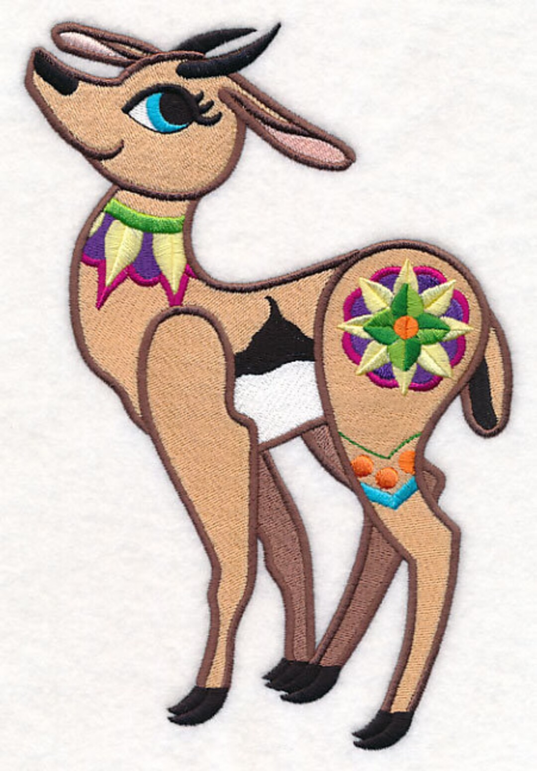 MEHNDI JUNGLE - SPRINGBOK - Machine Embroidered Quilt Blocks (azeb) - Etsy