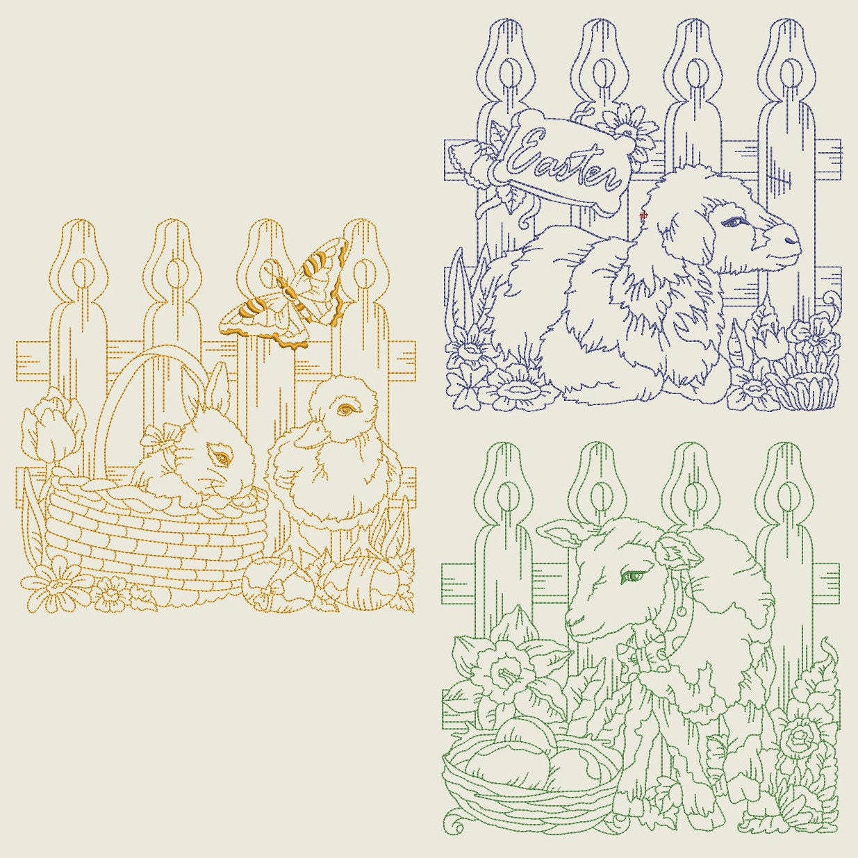 BEAUTIFUL EASTER BORDERS (4inch) - 10 Machine Embroidery Designs ...