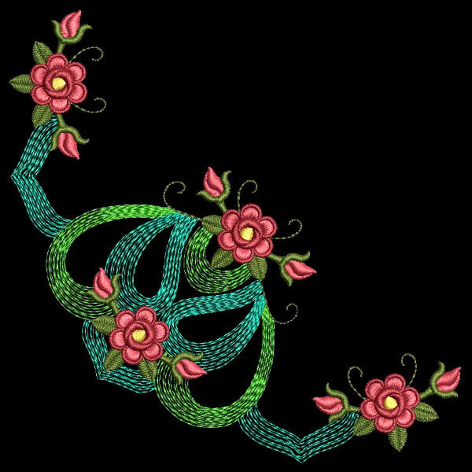 RIPPLED ROSE BLOCKS 4inch 12 Machine Embroidery Designs - Etsy