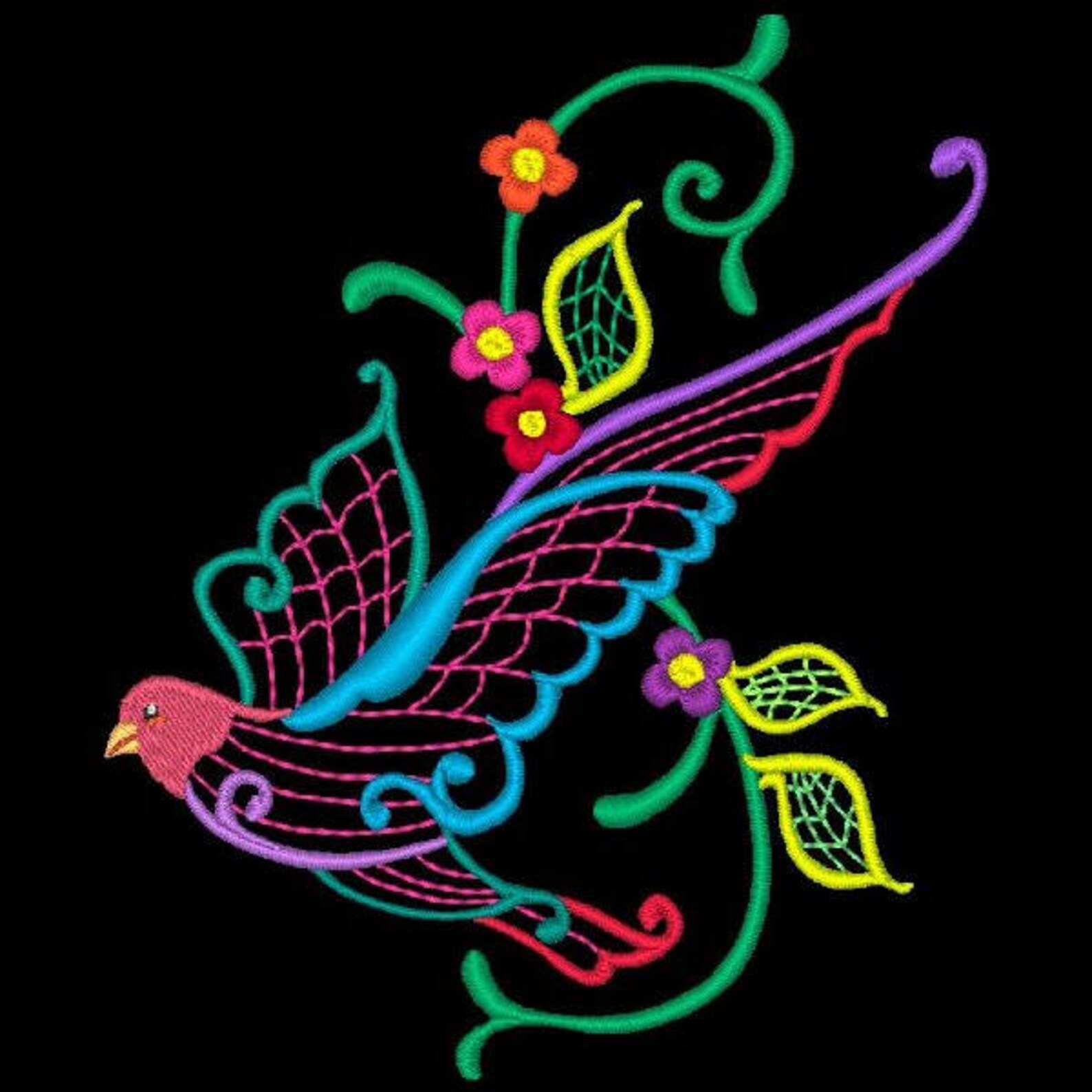 LACE BIRDS 4inch 10 Machine Embroidery Designs Instant | Etsy