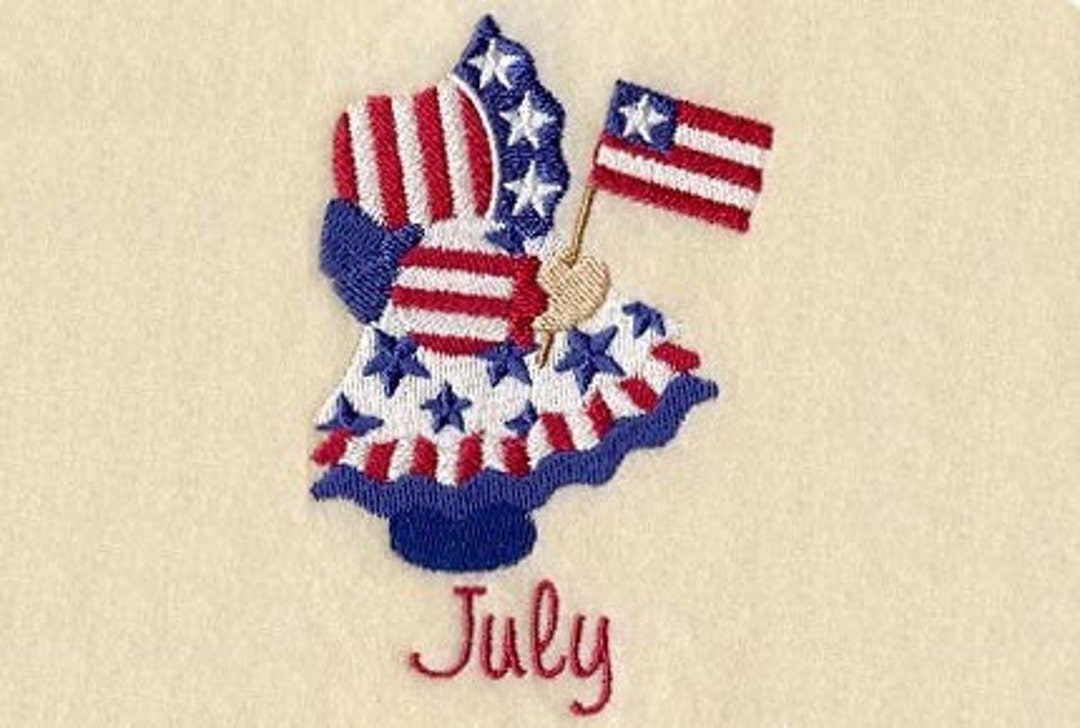 SUNBONNET SUE MONTHS of the Year (july) - Machine Embroidery Quilt ...