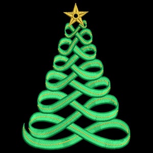 FSL CHRISTMAS TREES (6 Inch)- 10 Machine Embroidery Designs Instant ...