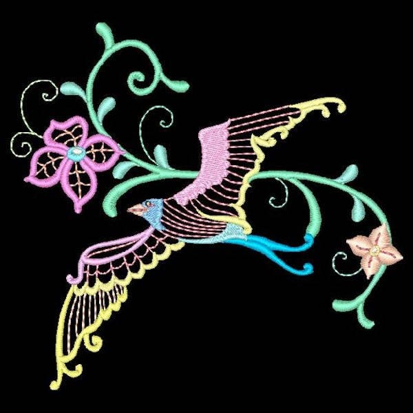 LACE BIRDS 5inch 10 Machine Embroidery Designs Instant - Etsy