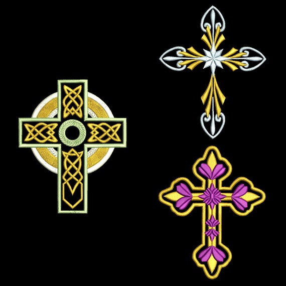 ELEGANT CROSSES 6inch 10 Machine Embroidery Designs | Etsy