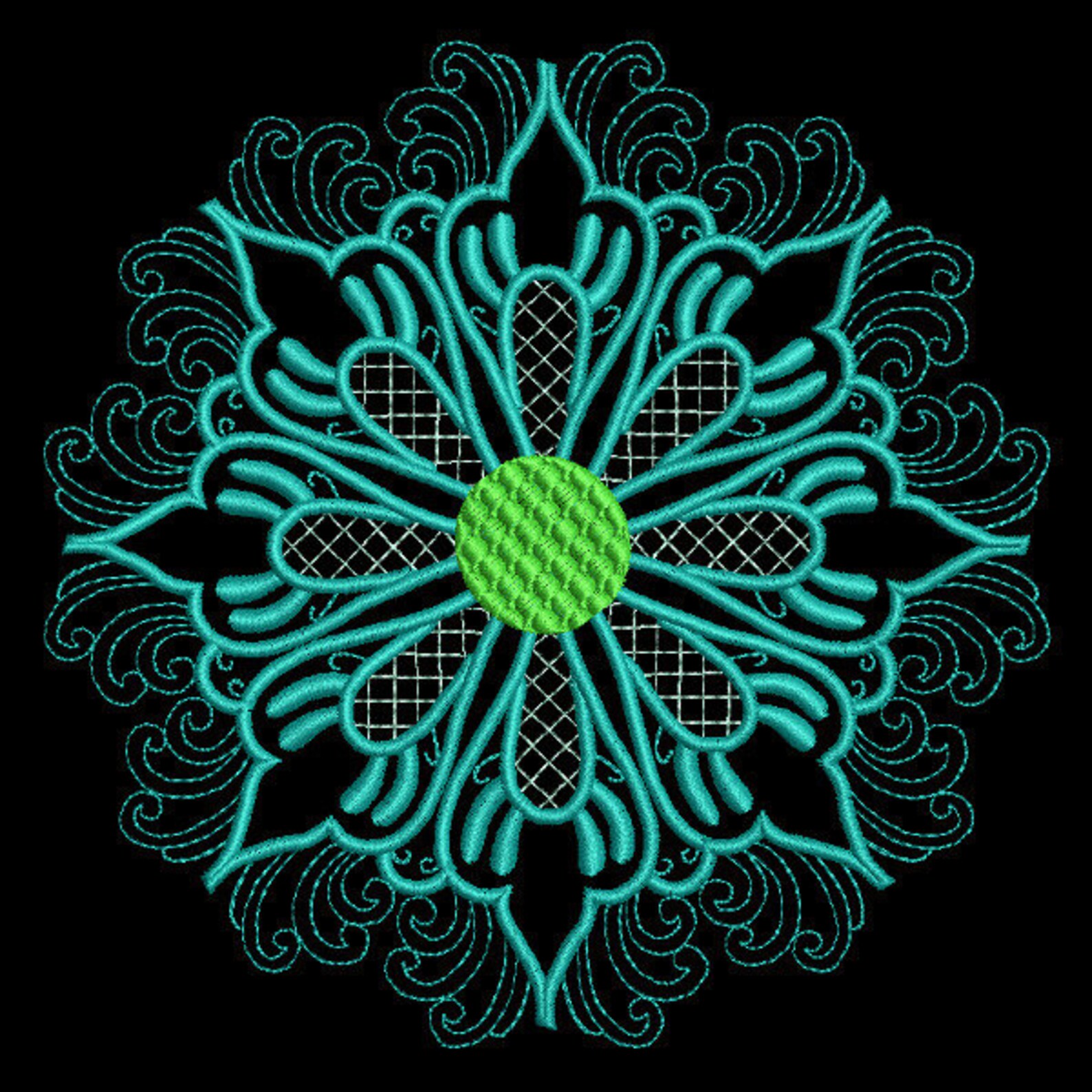BLOOMING MEDALLIONS (5inch) - 12 Machine Embroidery Designs Instant ...