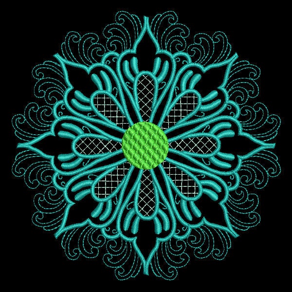 BLOOMING MEDALLIONS 5inch 12 Machine Embroidery Designs | Etsy