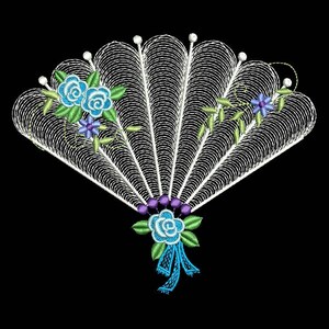 VICTORIAN FANS (5inch) - 10 Machine Embroidery Design Instant Download ...