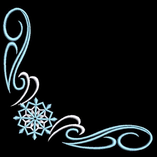 SNOWFLAKE CORNERS 6inch 10 Machine Embroidery Designs | Etsy