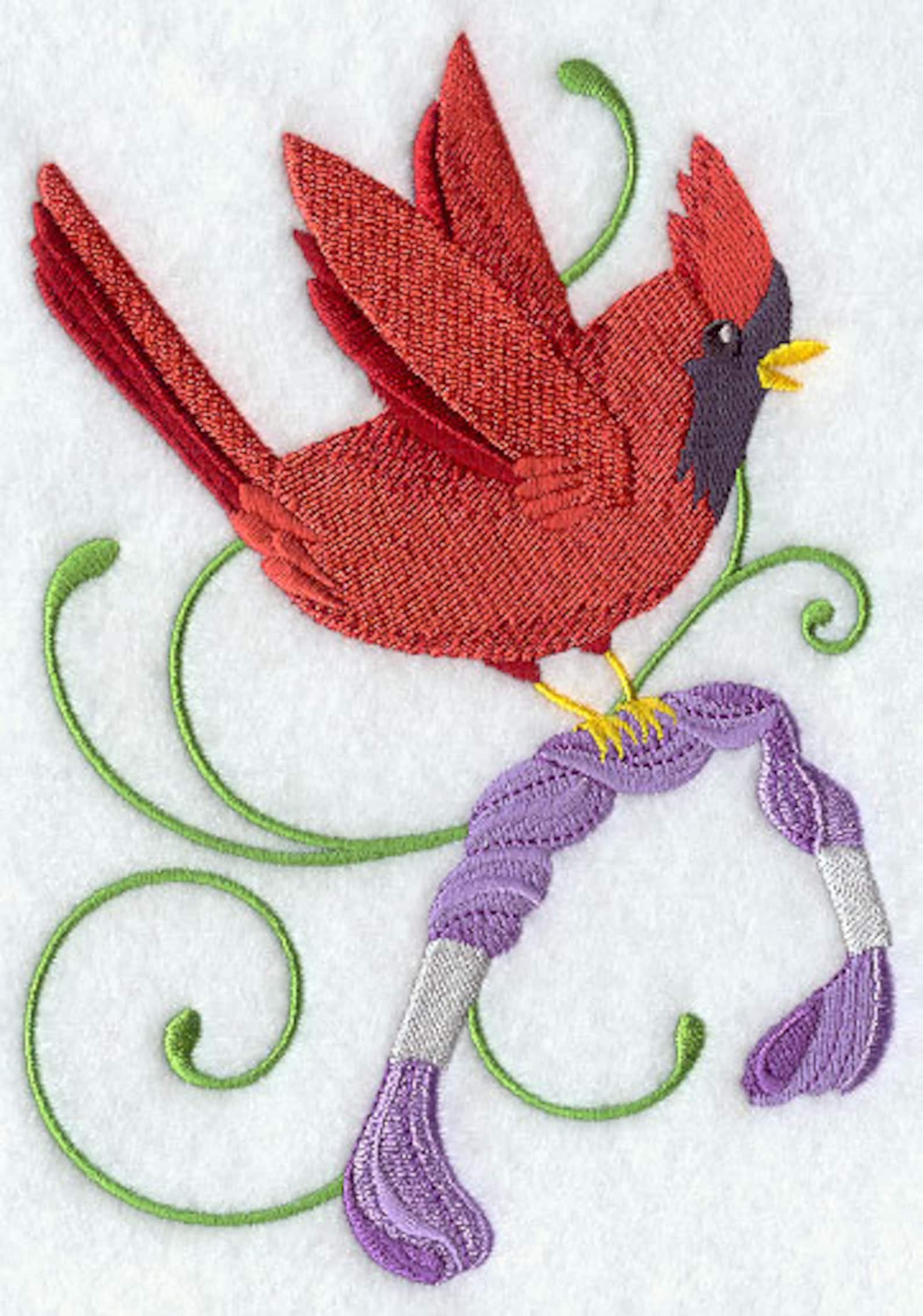 CRAFTY CARDINAL & THREAD Machine Embroidered Quilt Block | Etsy