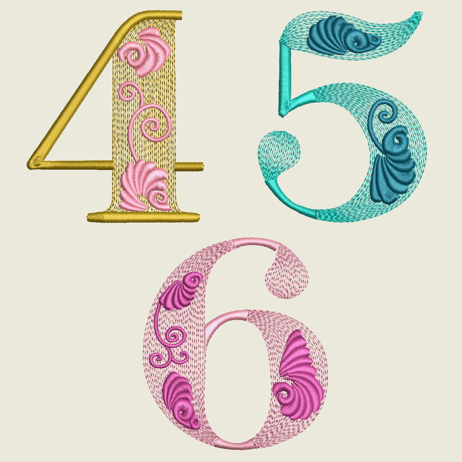 FEATHER ALPHABET and NUMBERS (3.88in)- 36 Machine Embroidery Designs ...