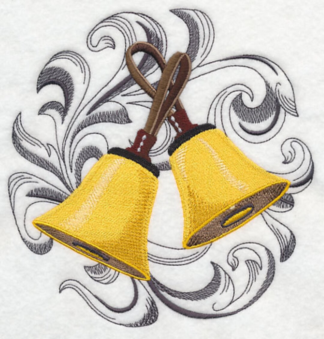 HANDBELLS BAROQUE - Machine Embroidered Quilt Block (azeb) - Etsy