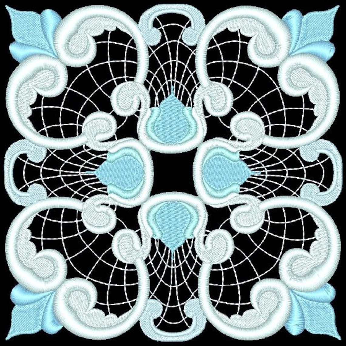 BAROQUE SQUARES 36 Machine Embroidery Designs Instant | Etsy