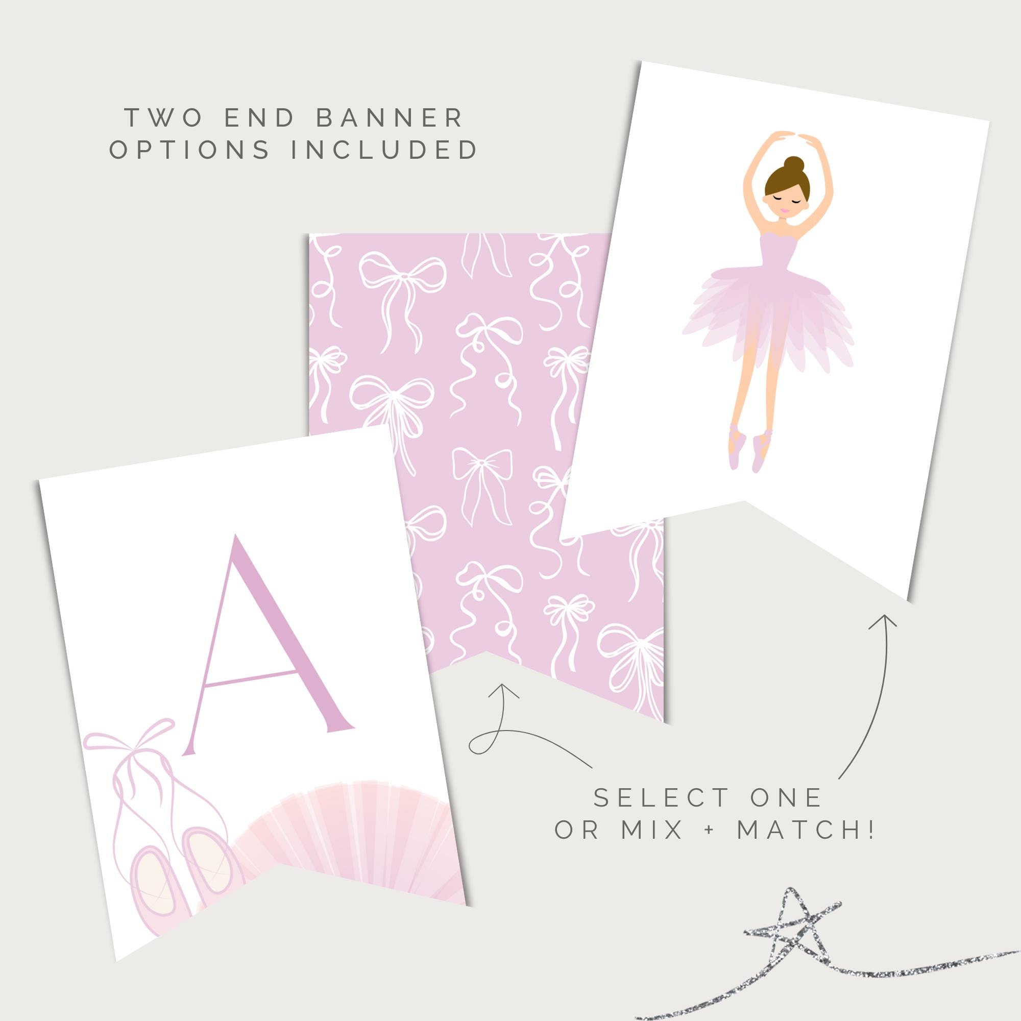 Editable Ballerina Pendant Banner Ballerina Digital Banner Ballet ...