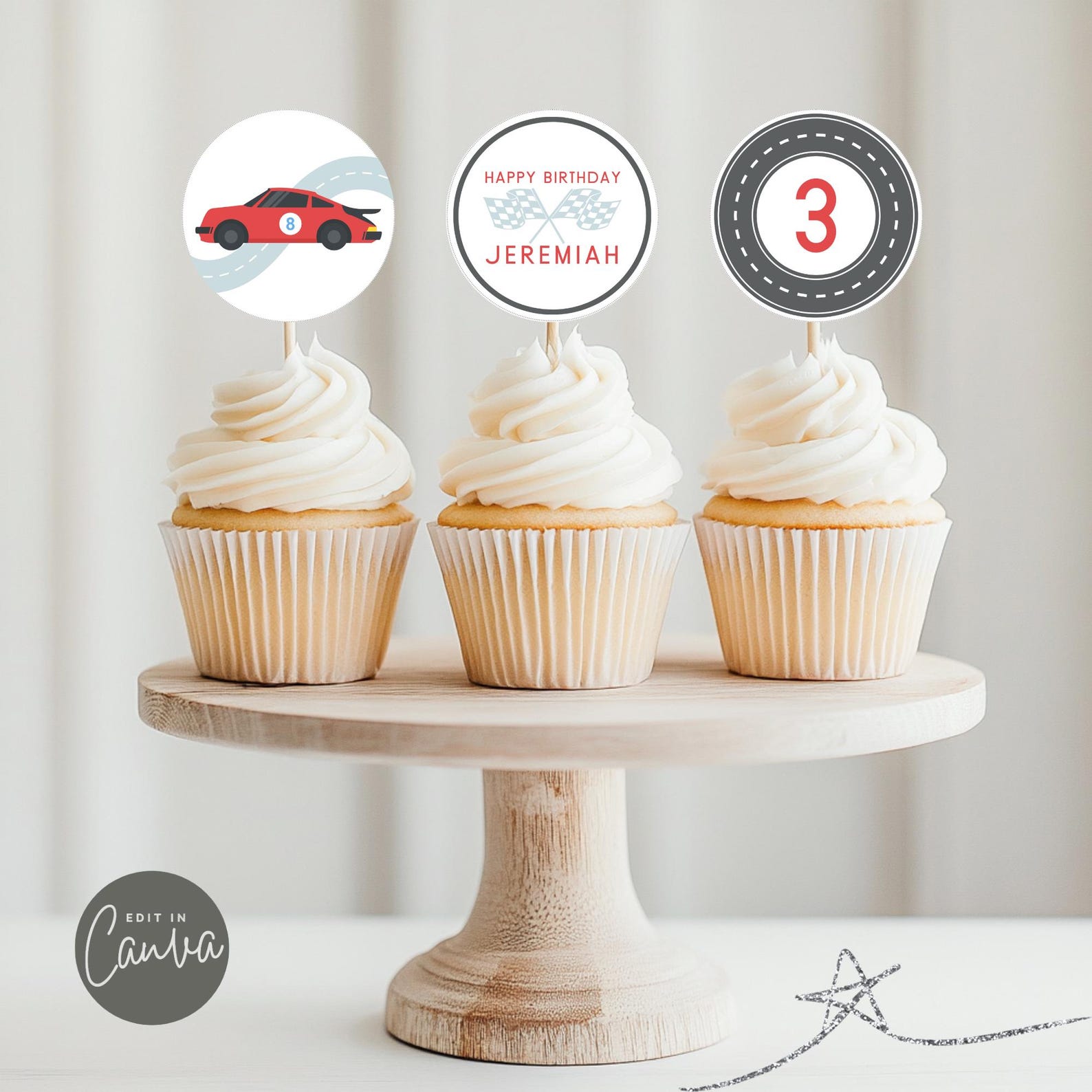 Race Car Placemat Race Car Party Digital Placemat Racing Placemat ...