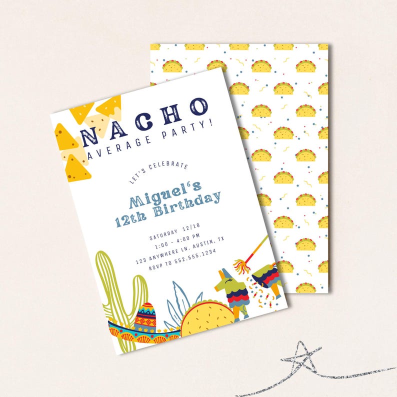 Editable Nacho Average Cupcake Toppers Nacho Party Digital Cupcake ...