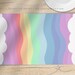 Rainbow Placemat Rainbow Party Digital Placemat Rainbow Party Printable ...