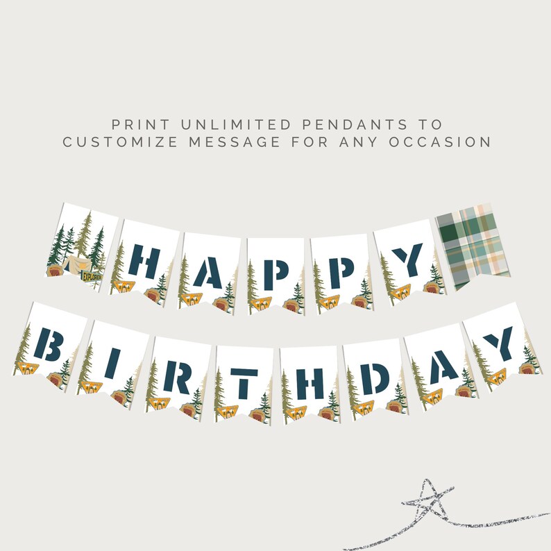 Editable Camp Banner Camp Party Digital Banner Camp Out Printable Party ...