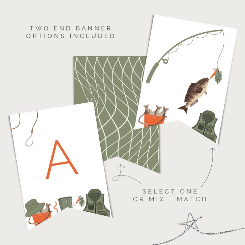 Editable Fishing Banner Fishing Party Digital Banner Fisherman ...