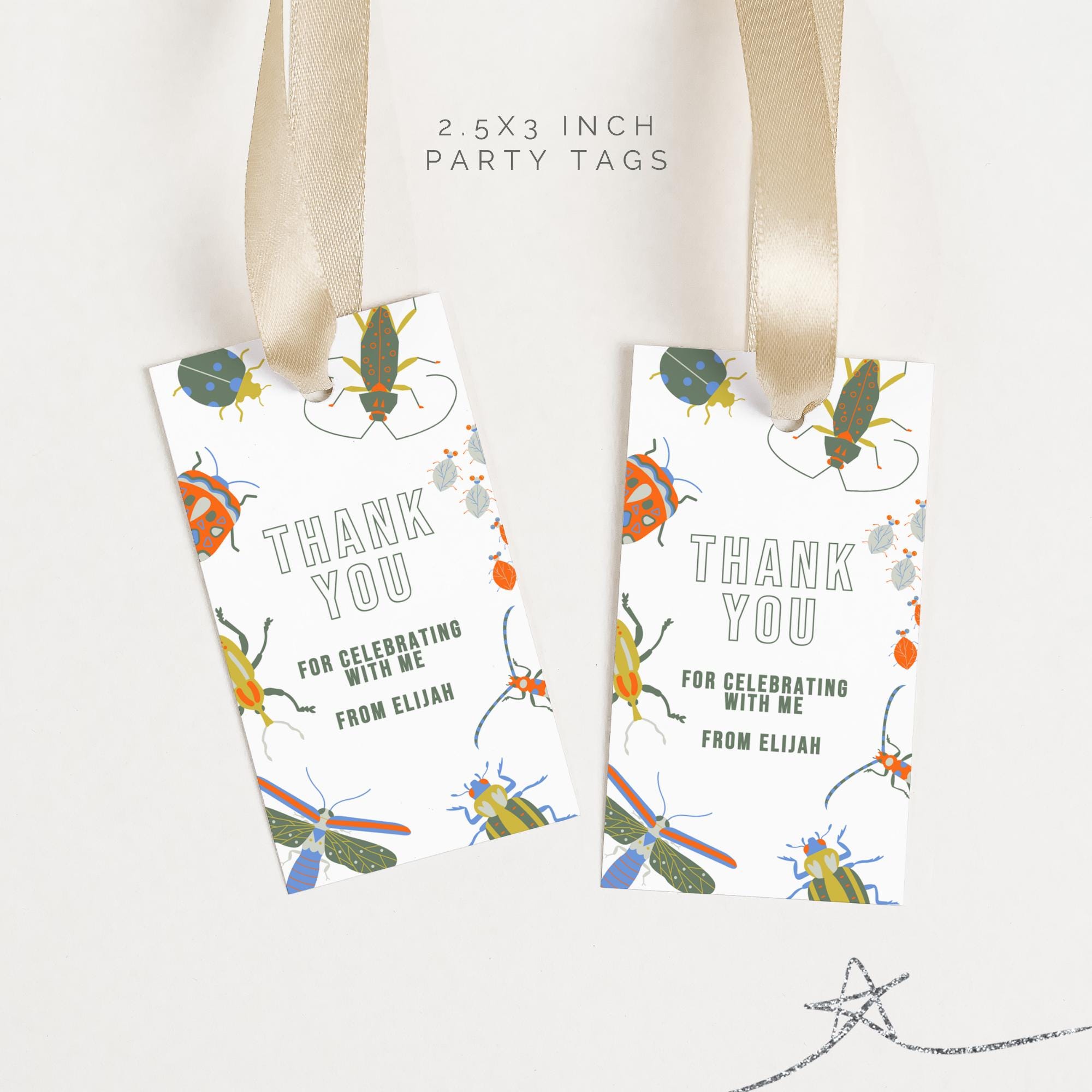 Editable Bug Banner Bug Party Digital Banner Insect Party Printable ...