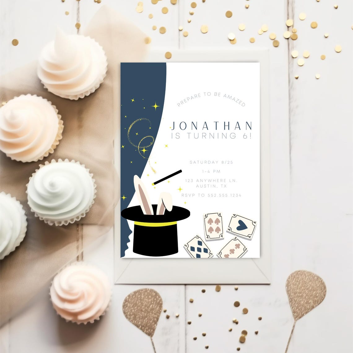 Editable Magician Birthday Invitation Magician Party Digital Invitation ...