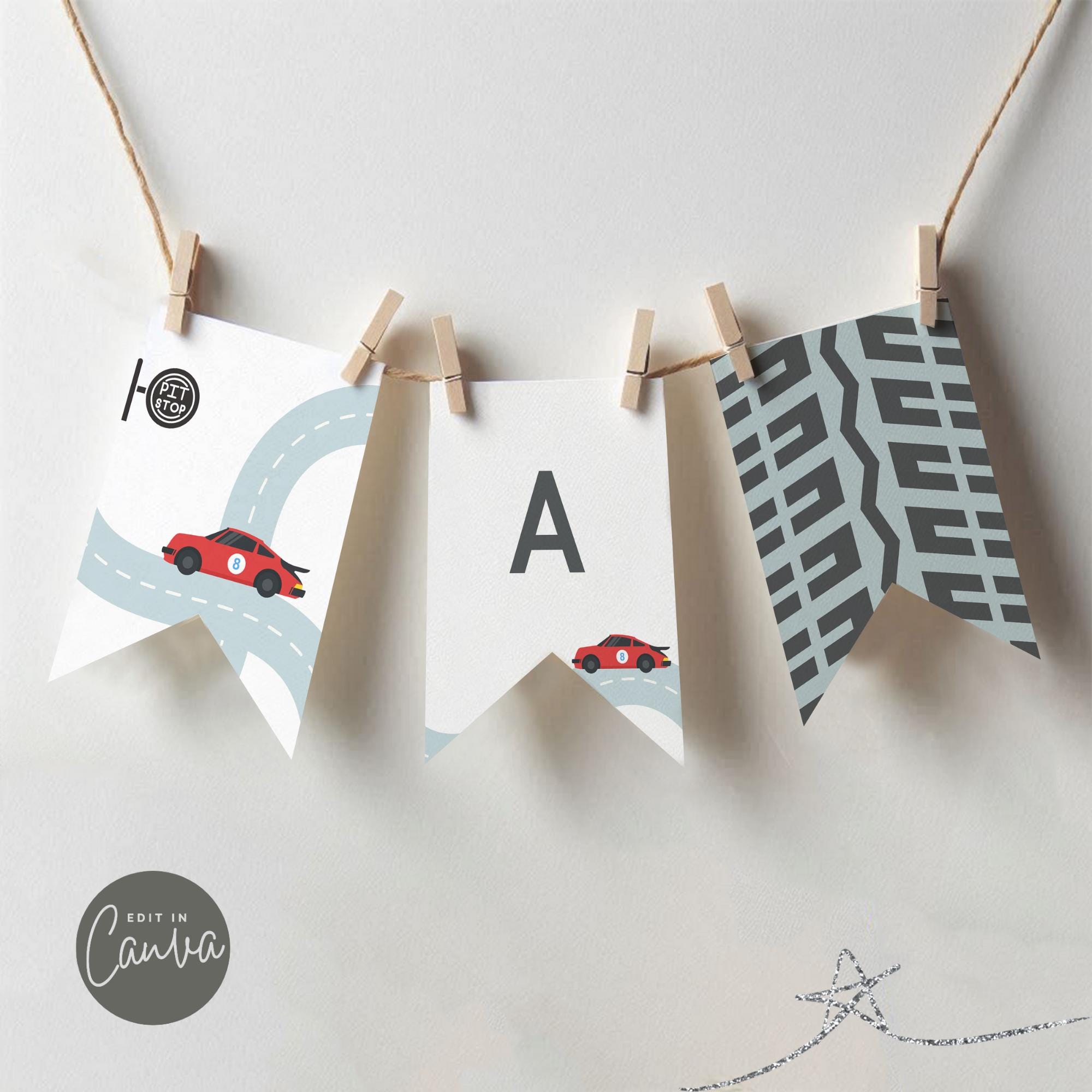 Editable Race Car Favor Tag Race Car Party Digital Favor Thank You Tag ...