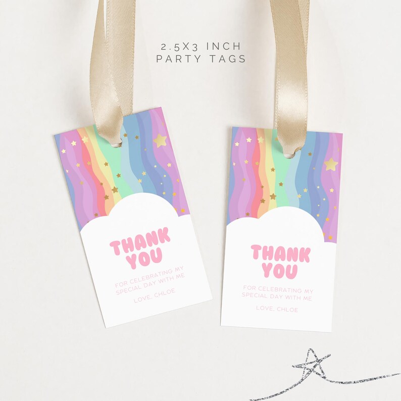 Editable Rainbow Banner Rainbow Party Digital Banner Rainbow Party ...