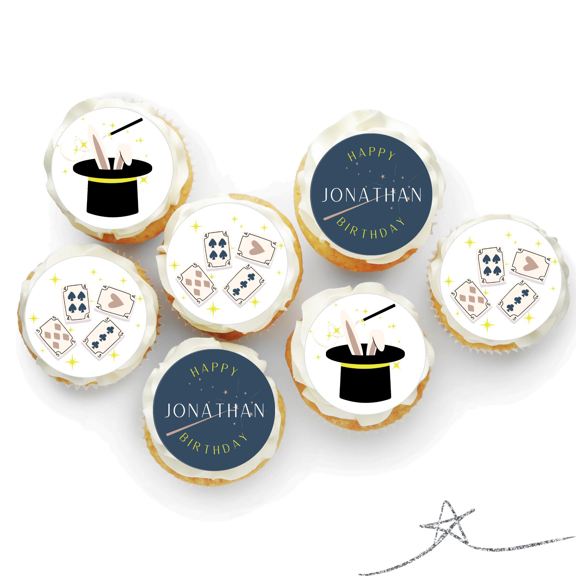Editable Magician Cupcake Toppers Magician Party Digital Cupcake ...