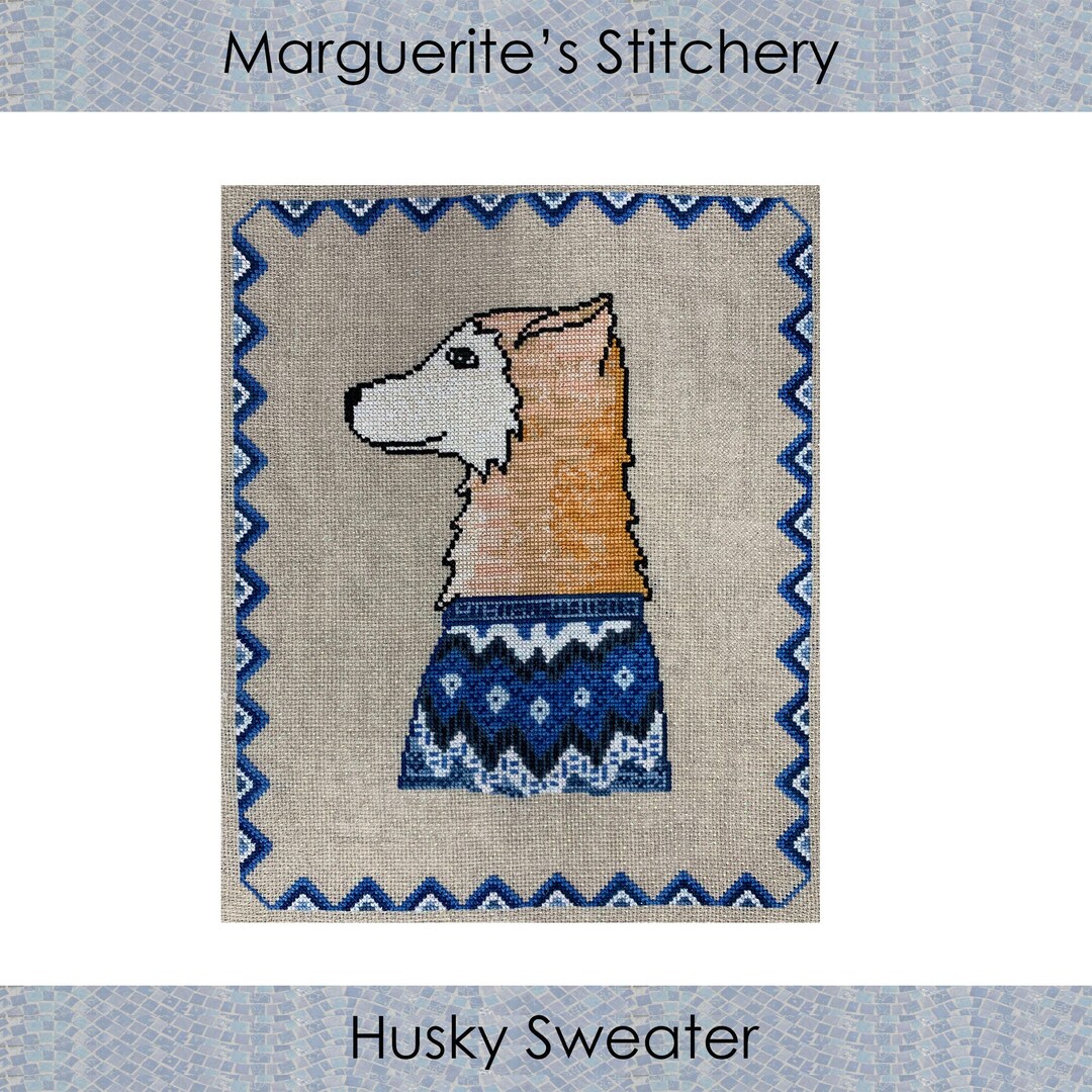 Husky Sweater - Digital PDF Cross Stitch Pattern - Etsy