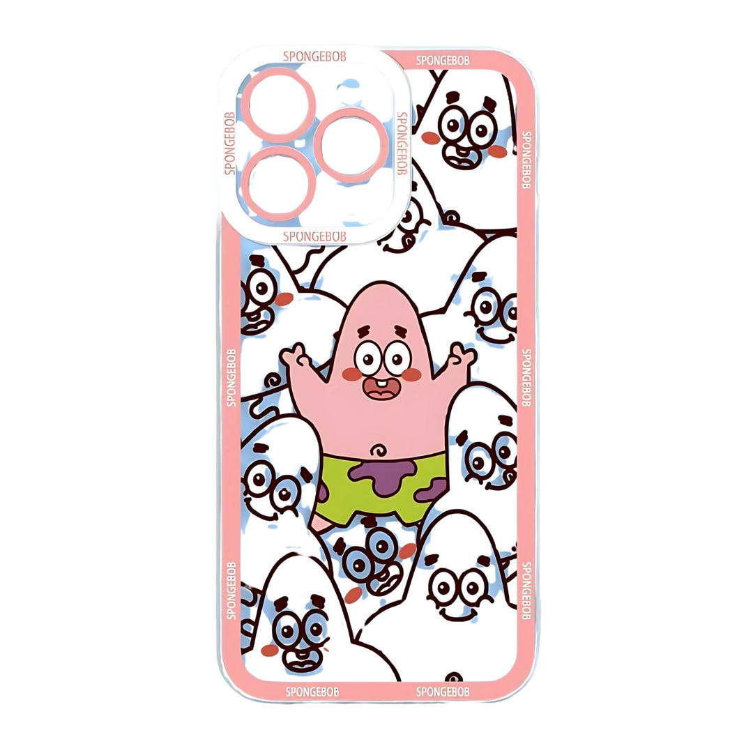 Cute Cartoon Spongebob Patrick Star Angel Eyes Clear Phone Case for ...