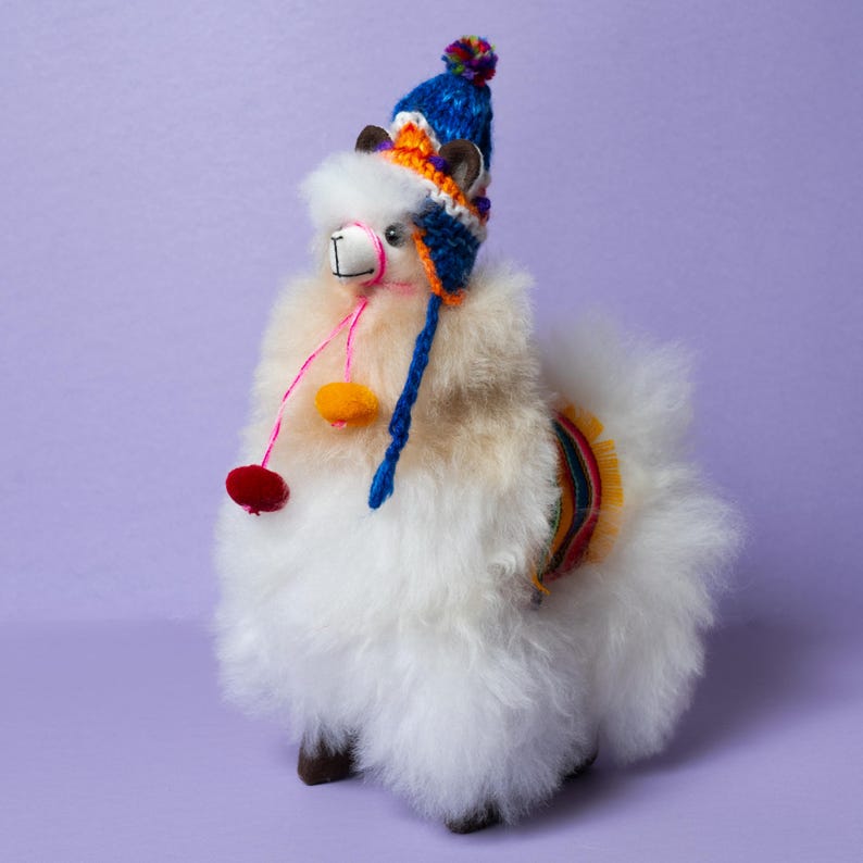 Baby Alpaca Plush Super Soft Real Alpaca Fur Doll Hypoallergenic ...