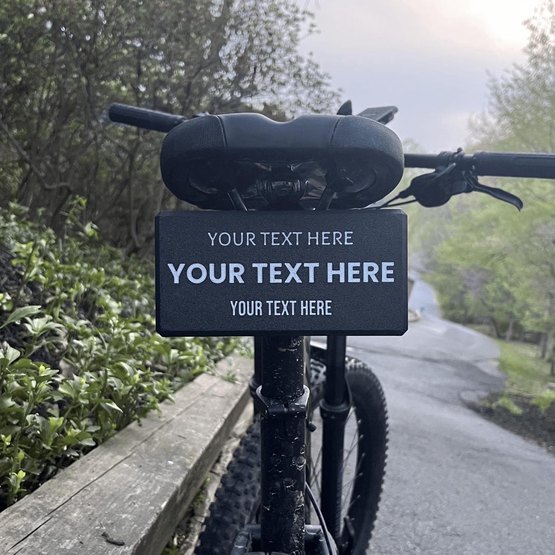 Personalized Bike Plate Custom Text MTB Accessory Trail Sign Gift for ...