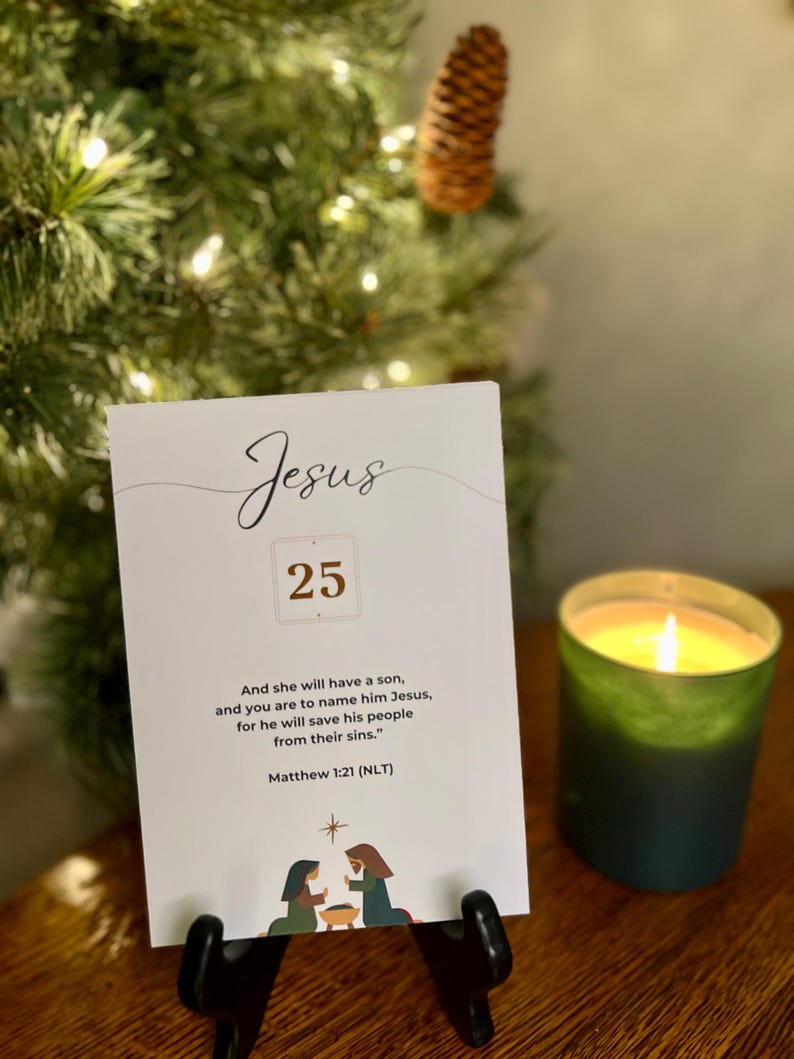 Advent Calendar 'names of Jesus' - Etsy