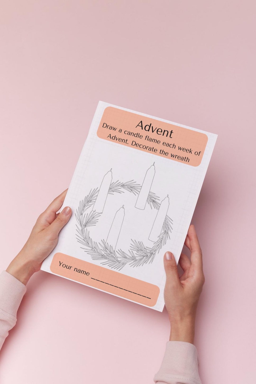 Advent Wreath Printable - Etsy