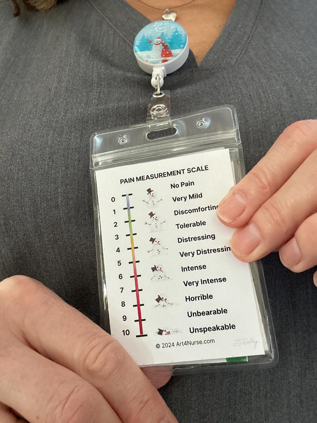Laminated Tell Me Tag, Badge, Watercolor Pain Scale| Pediatric Pain ...