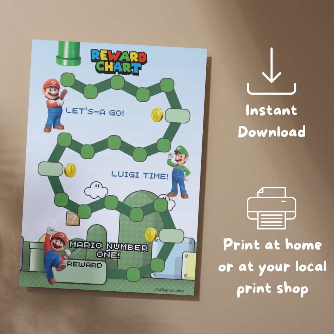 Mario Printable Reward Chart | mario Progress Track | kids Routine ...